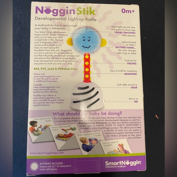 Smart Noggin | Toys | Noggin Stik Developmental Lightup Rattle Brand ...